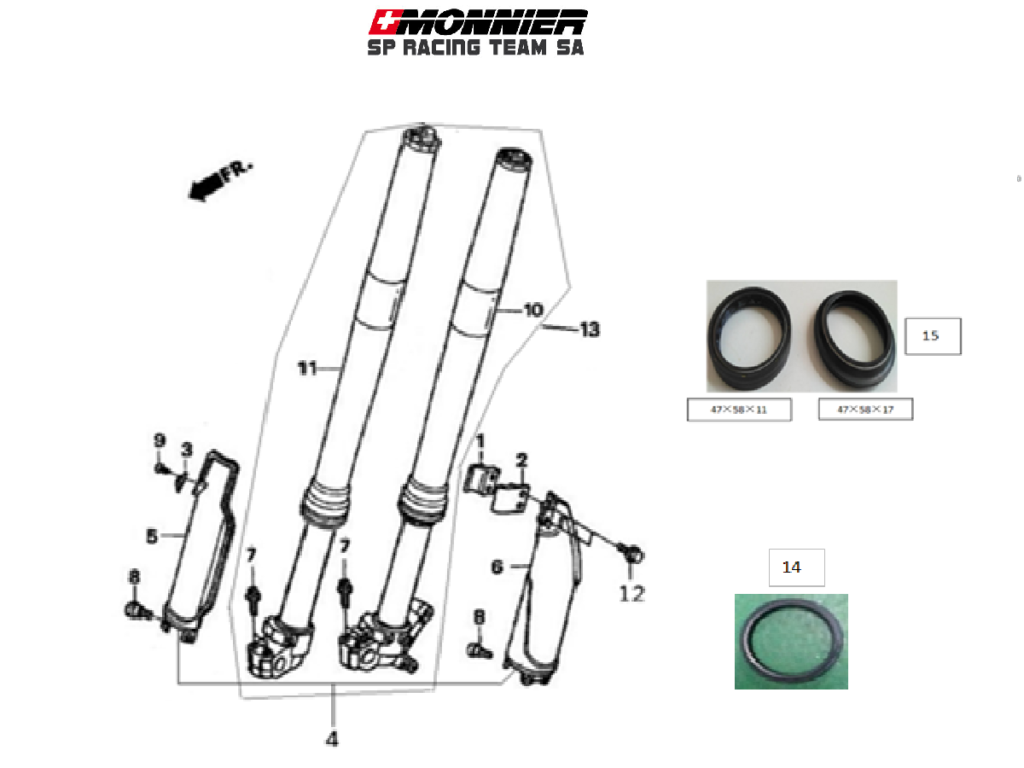 XRF 450 – Fourche – SP Racing Team SA