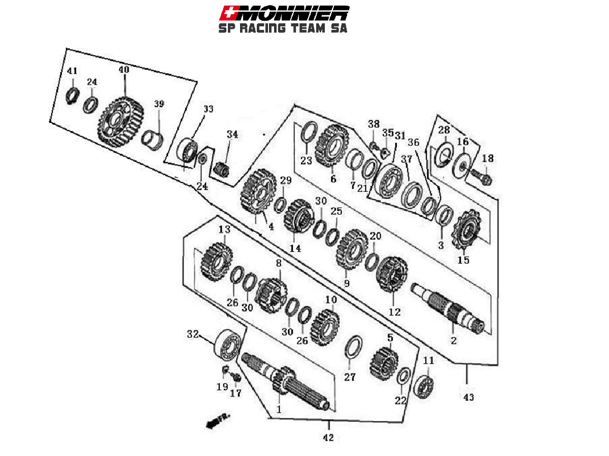 XRF 450 – Boîte à vitesses – SP Racing Team SA